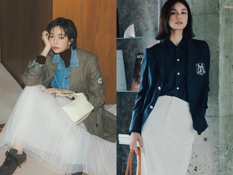 大人女子向け「テーラードジャケット×スカート」コーデ11選。 秋のレディな雰囲気にマッチする鉄板の着こなしを。｜＠BAILA